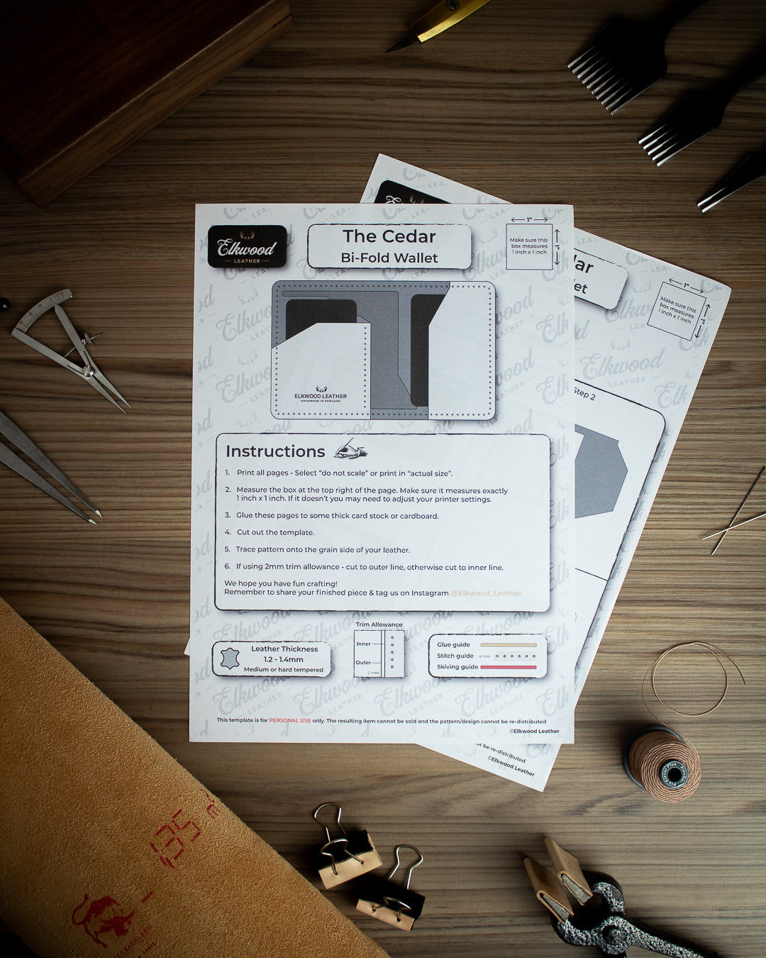 Make Your Own Leather Wallet | Downloadable PDF Templates / Patterns ...