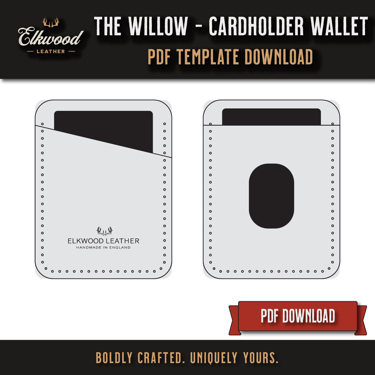 Make Your Own Leather Wallet | Downloadable PDF Templates / Patterns ...